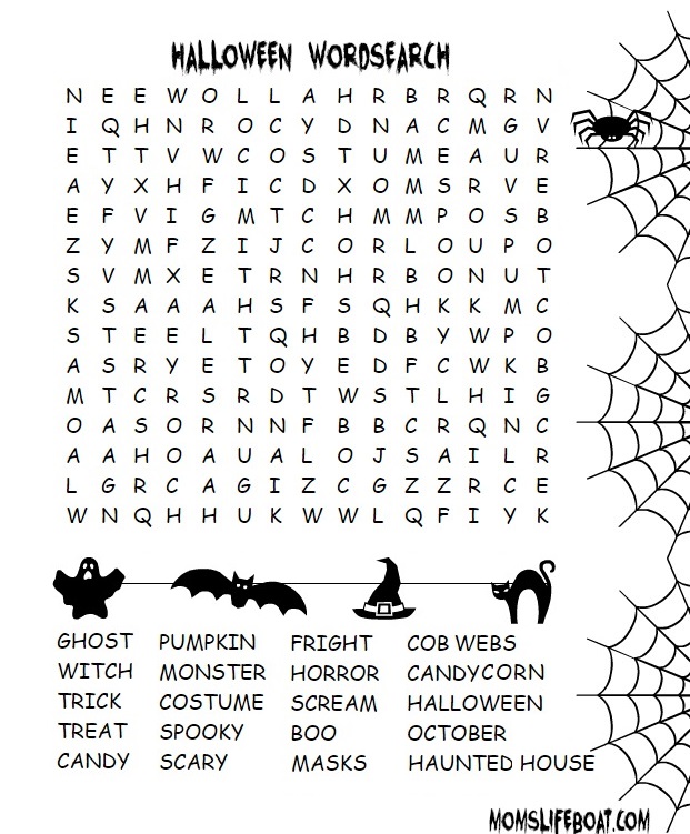 Halloween Printable Word Search Puzzles Printable Word Searches