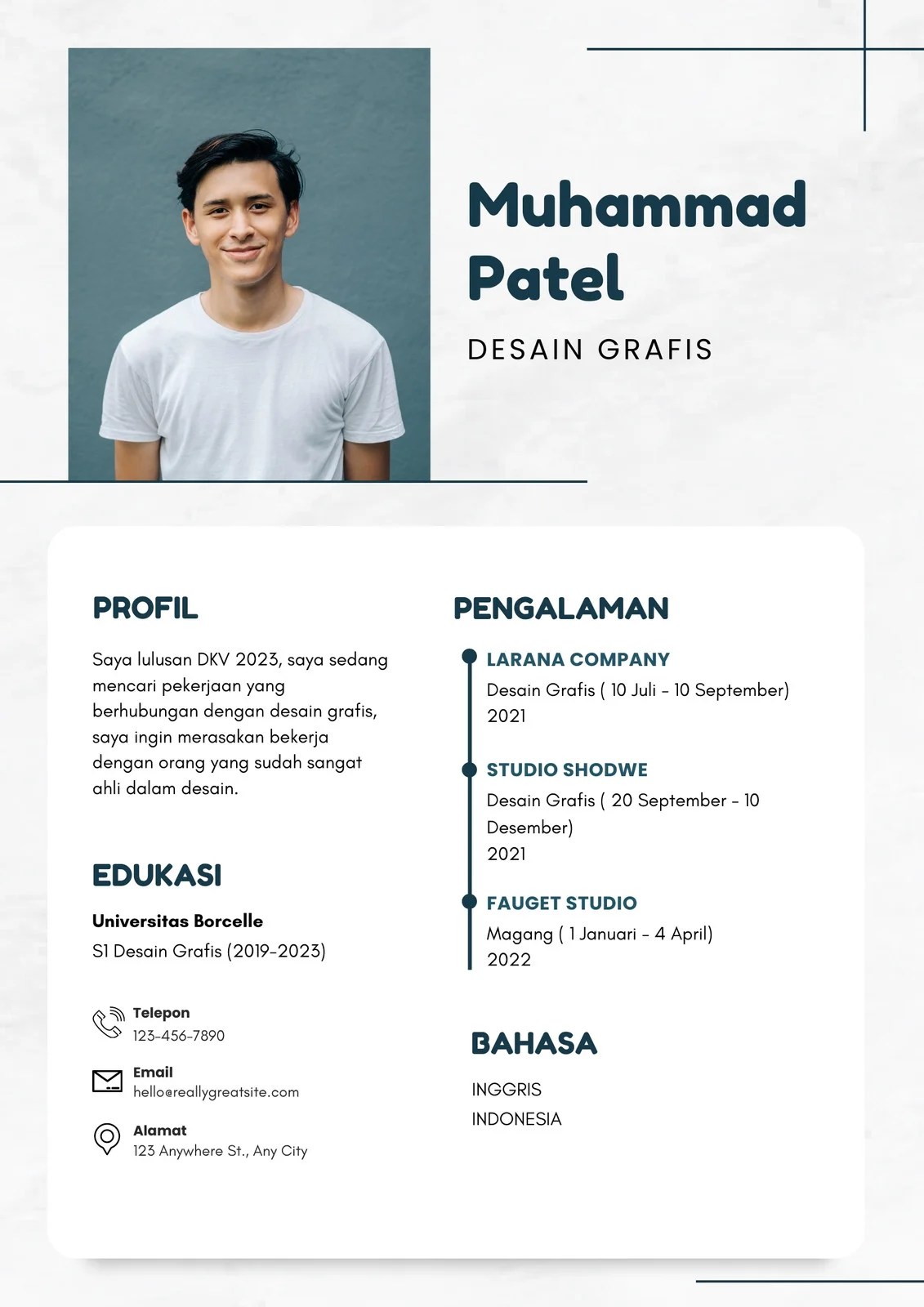 Contoh Cv Menarik Simple Contoh Surat Resmi