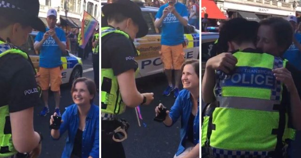 Police Officers Girlfriend Proposes To Her At London Pride Metro News