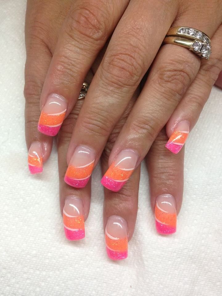 How To Rock Neon Pink And Orange Nails In 2023 The Fshn