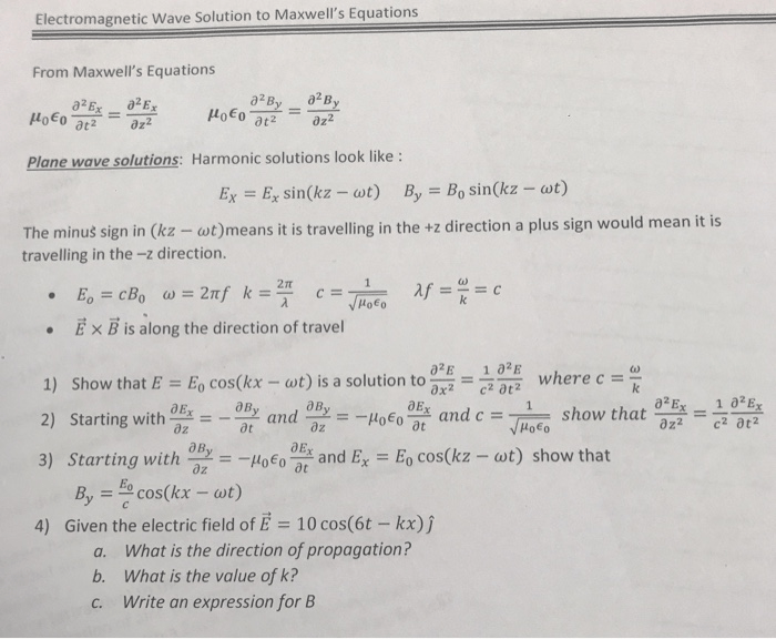 General Solution Electromagnetic Wave Equation Tessshebaylo