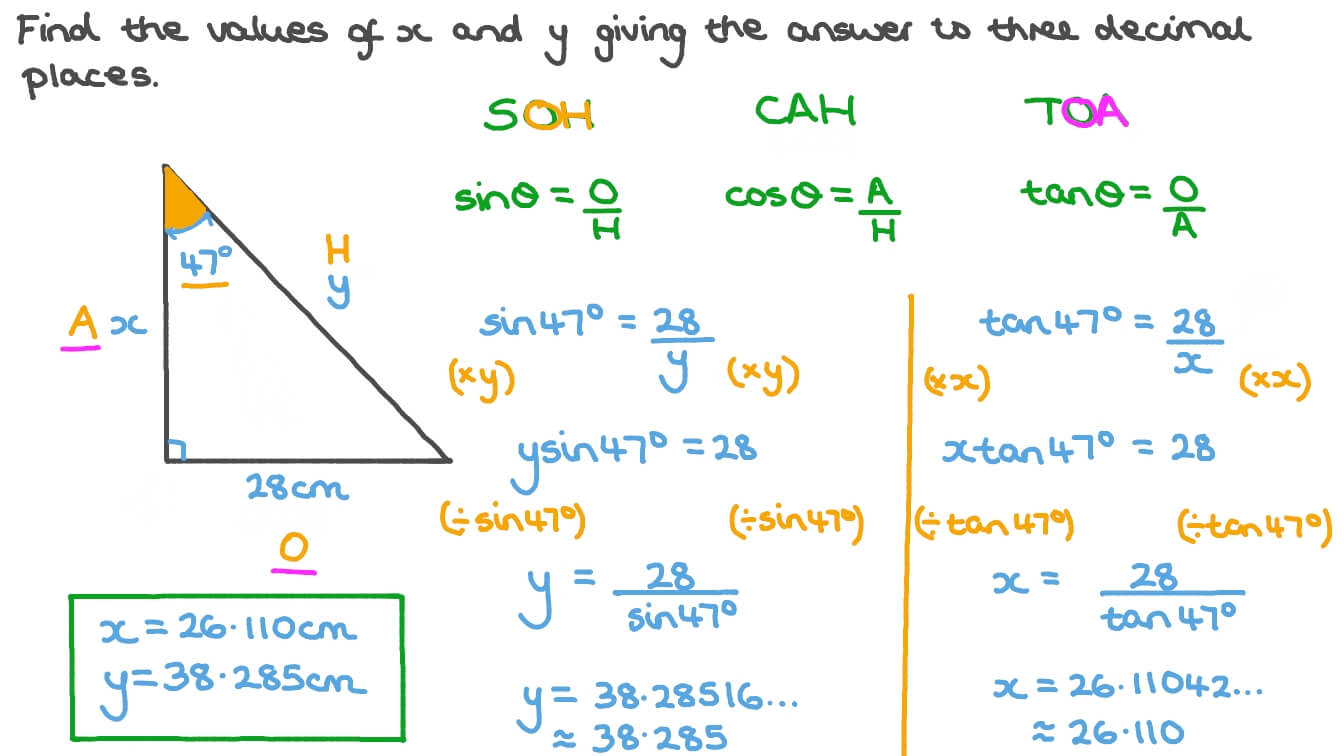 Trigonometric Ratios In Right Triangles Answer Nawal Nelson