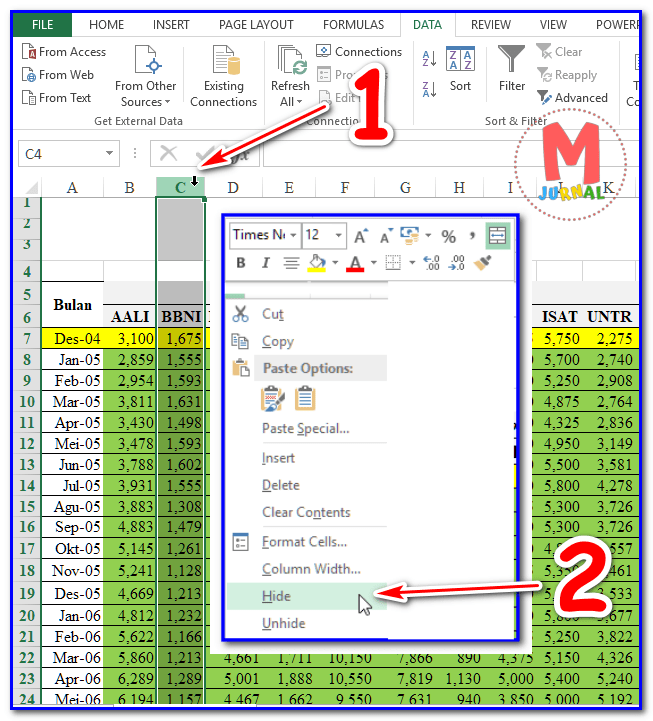 Cara Buat Auto Hide Columns Di Excel Hongkoong Riset