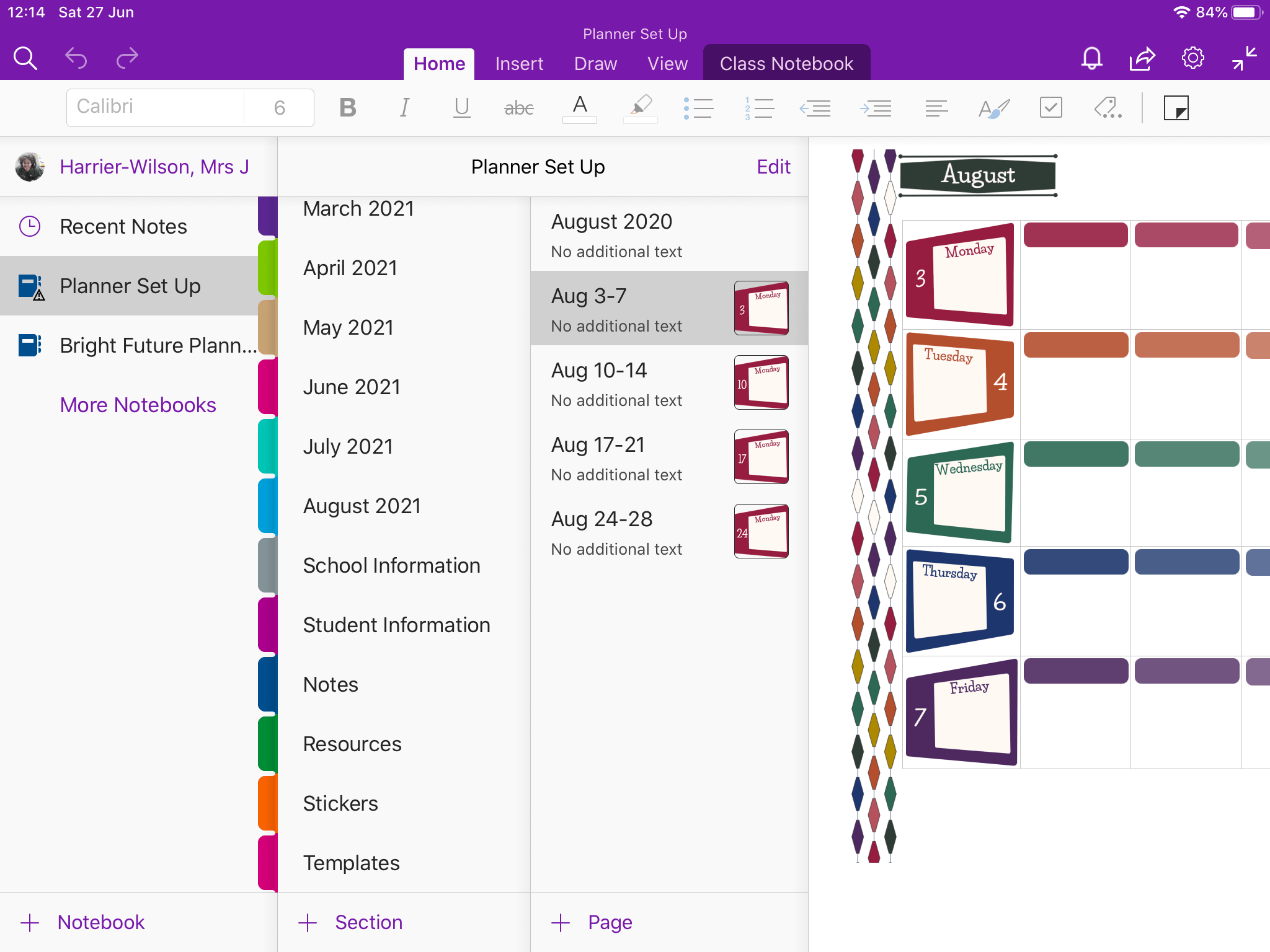 Onenote Planner Templates Free Printable Word Searches