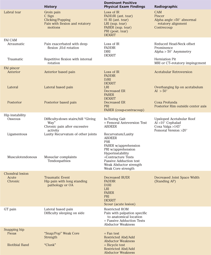 History And Physical Examination Of The Hip Musculoskeletal Key