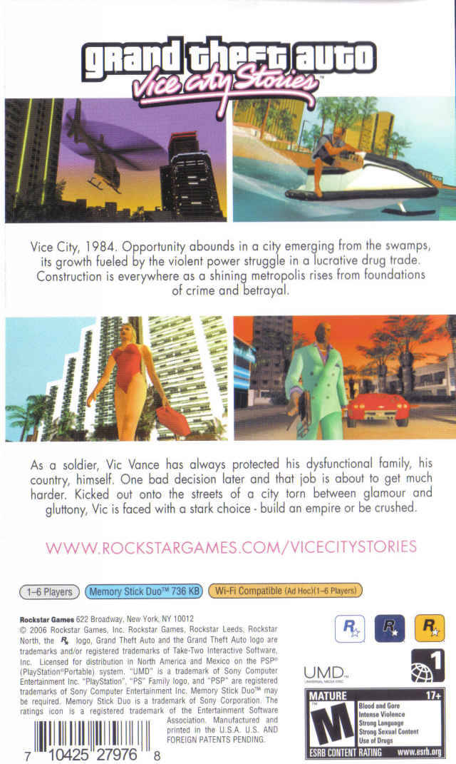 Grand Theft Auto Vice City Stories Usa Psp Iso