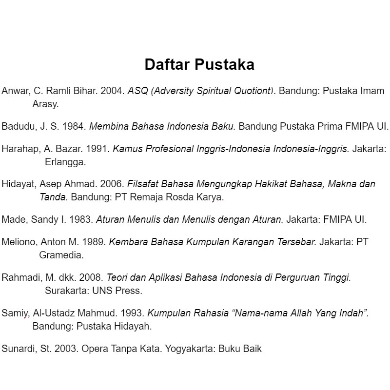 Cara Membuat Daftar Pustaka Kbbi Online Membuat Info