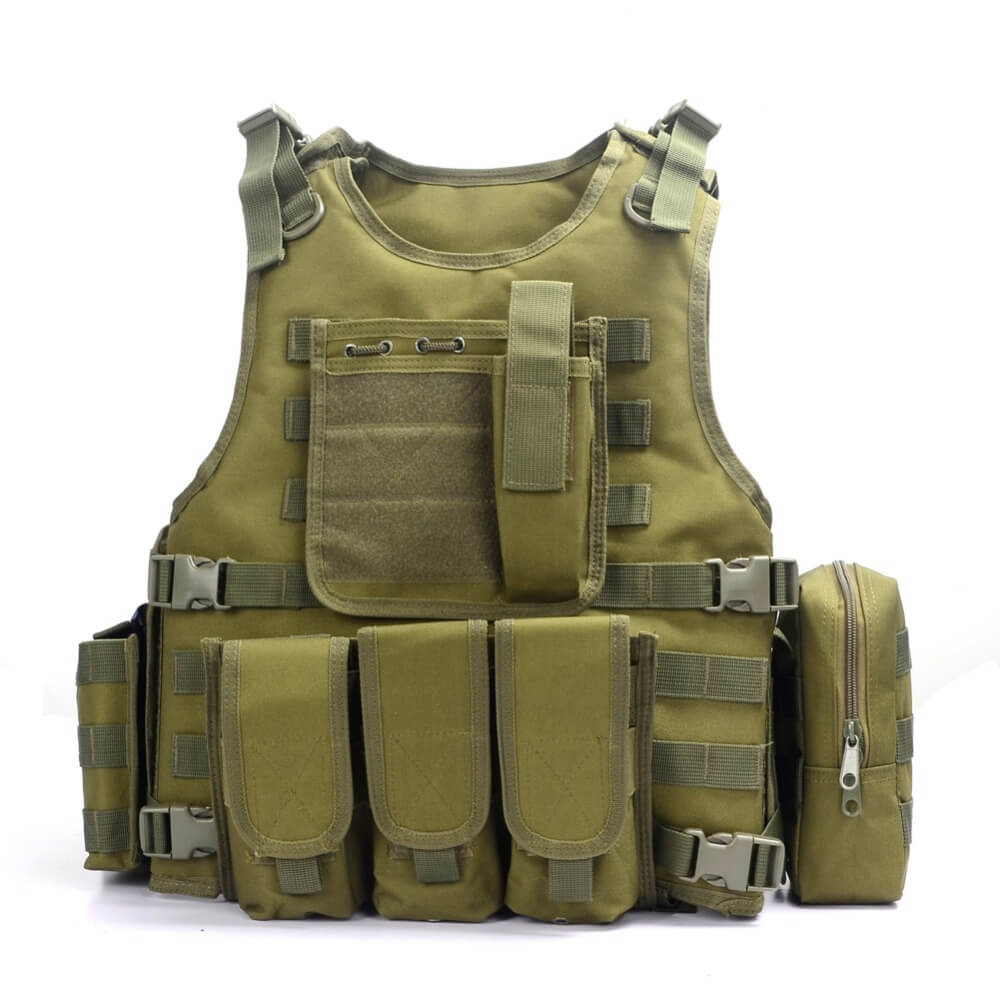 Military Molle Tactical Vest W Bulletproof Plate Insert Ninjaready