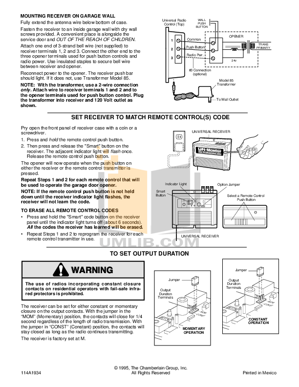 Chamberlain Garage Door Opener Manual 12 Hp