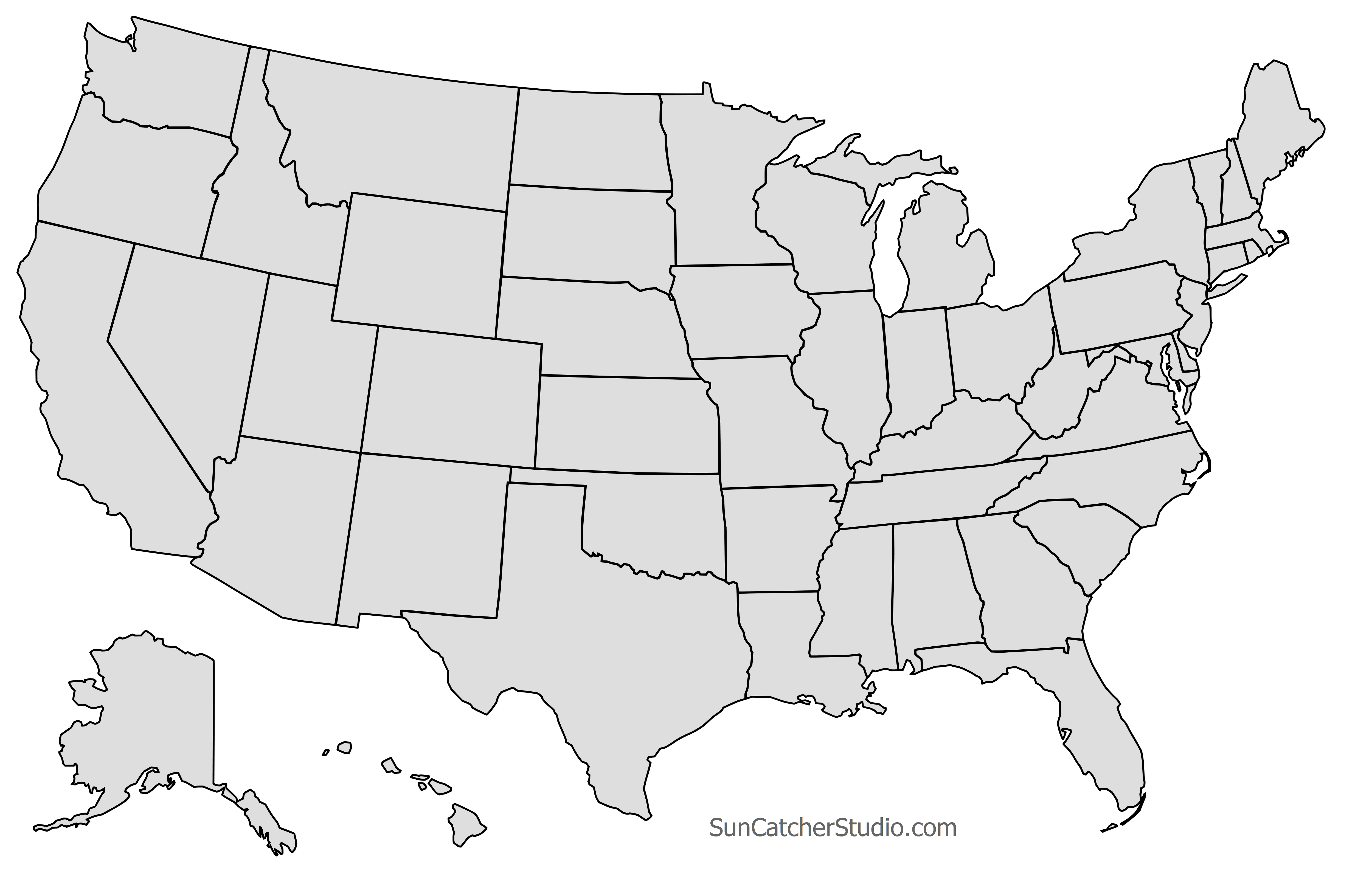 Blank Map Of The Us