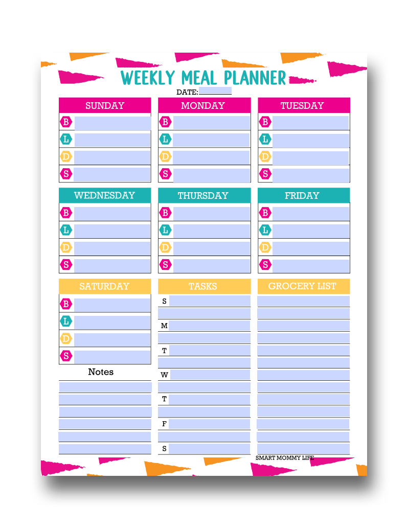 Free Editable Printable Meal Planner Printable Templates