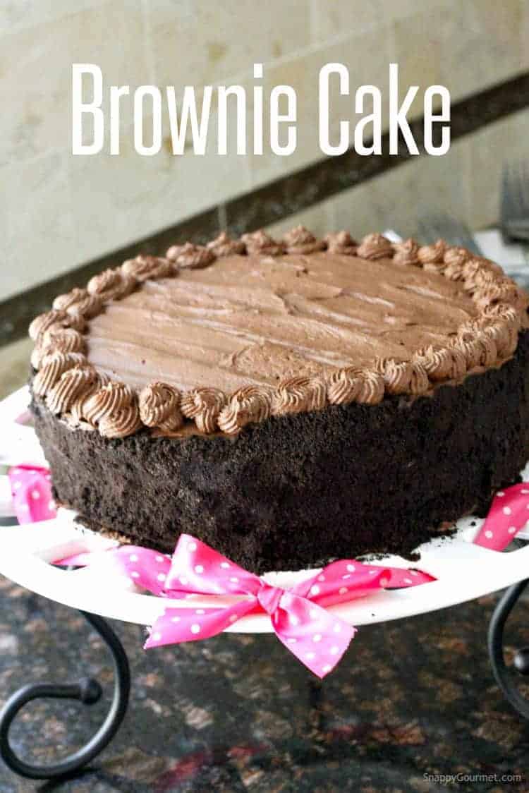 Homemade Birthday Chocolate Brownie Cake Recipe Snappy Gourmet