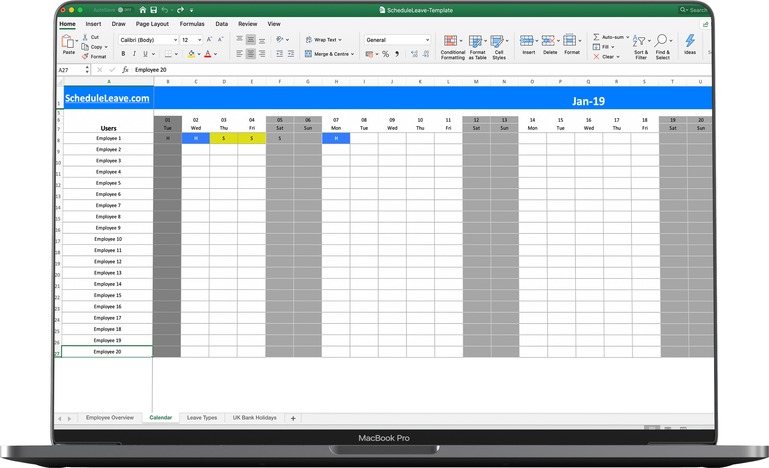 Annual Leave Calendar Template 2022 Latest News Update