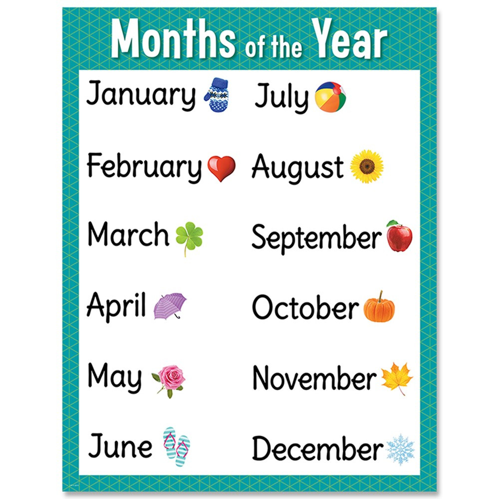 Months Of The Year Printables Free