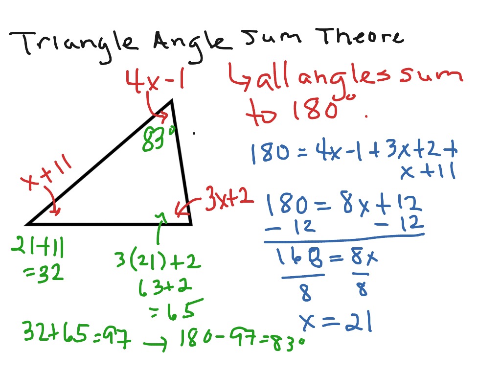 Triangle Sum Theorem Examples