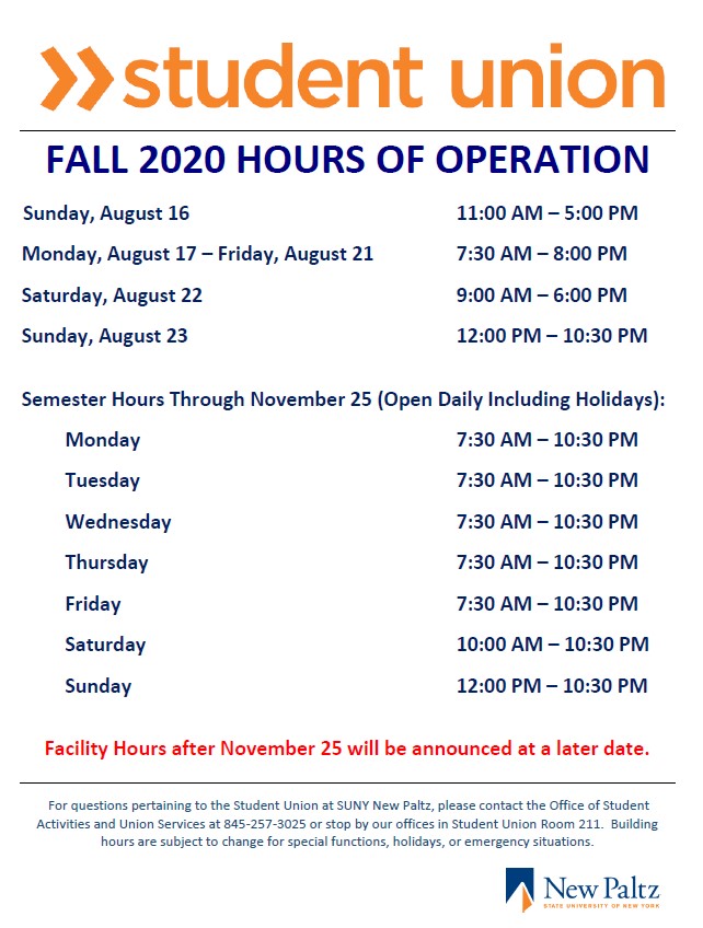 New Paltz Fall 2024 Calendar