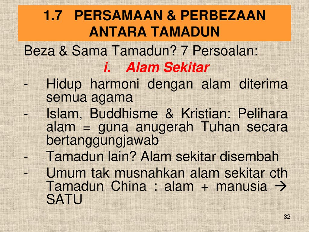 Persamaan Dan Perbezaan Antara Tamadun Tamadun Islam Dan Tamadun Asia