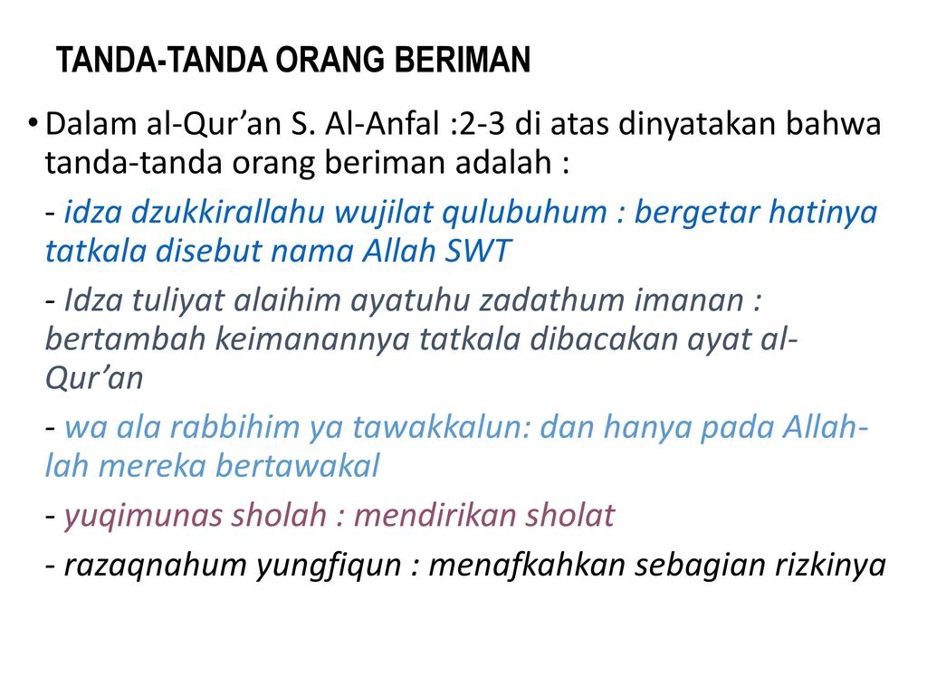 Tanda Tanda Orang Beriman Dalam Al Quran Studyhelp