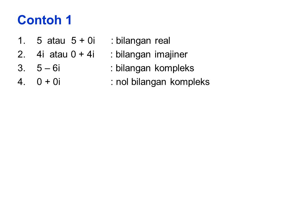 Contoh Soal Bilangan Kompleks Wag Blog