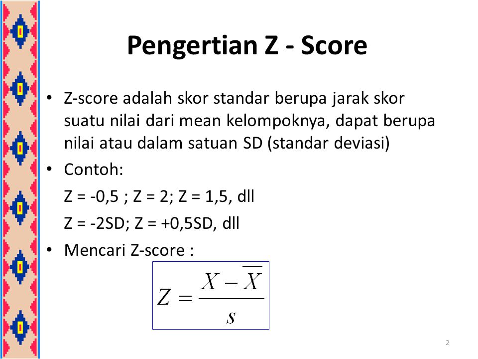 Rumus Z Score Matematika Rumus Matematika