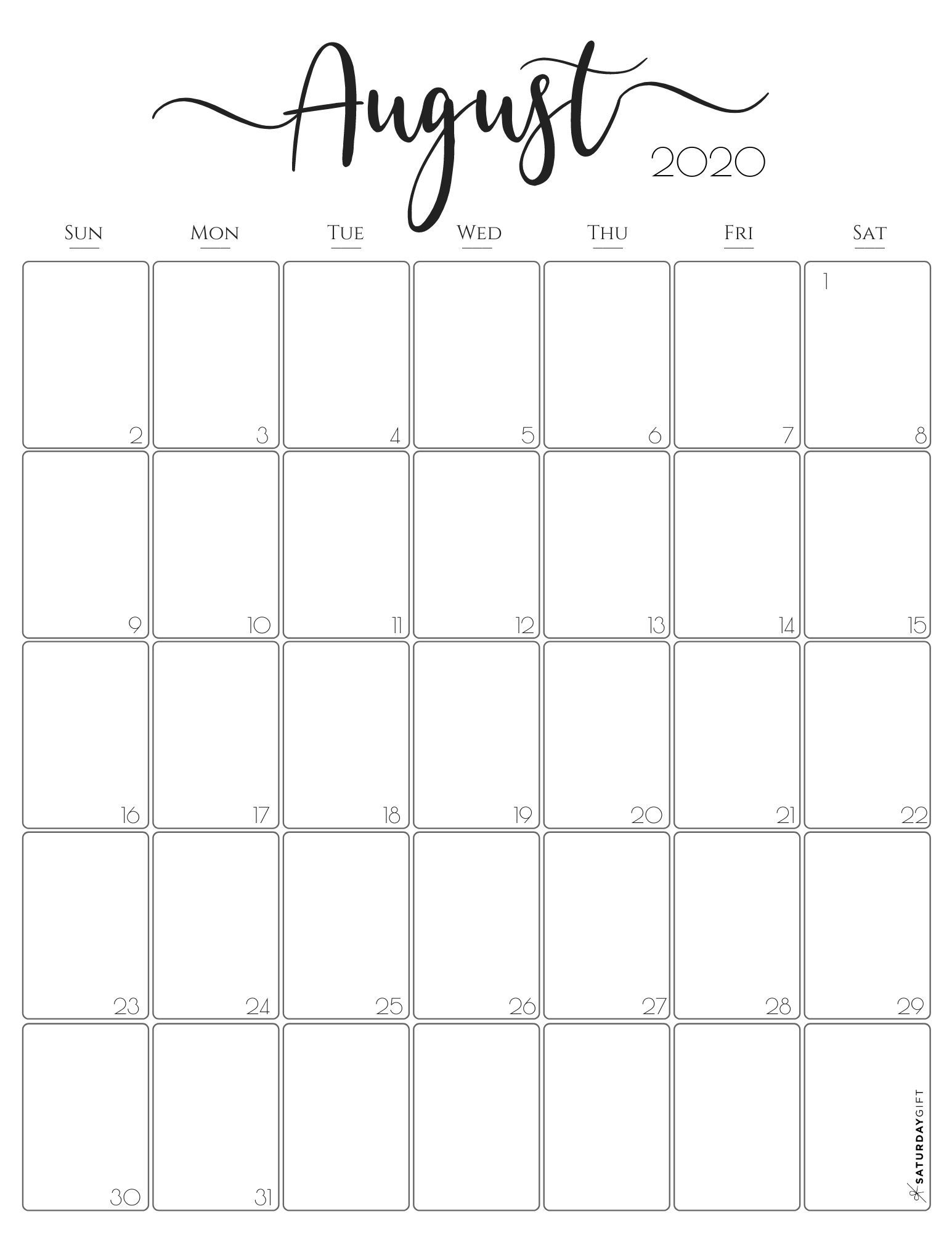Calendar To Print August Printable Calendars At A Glance