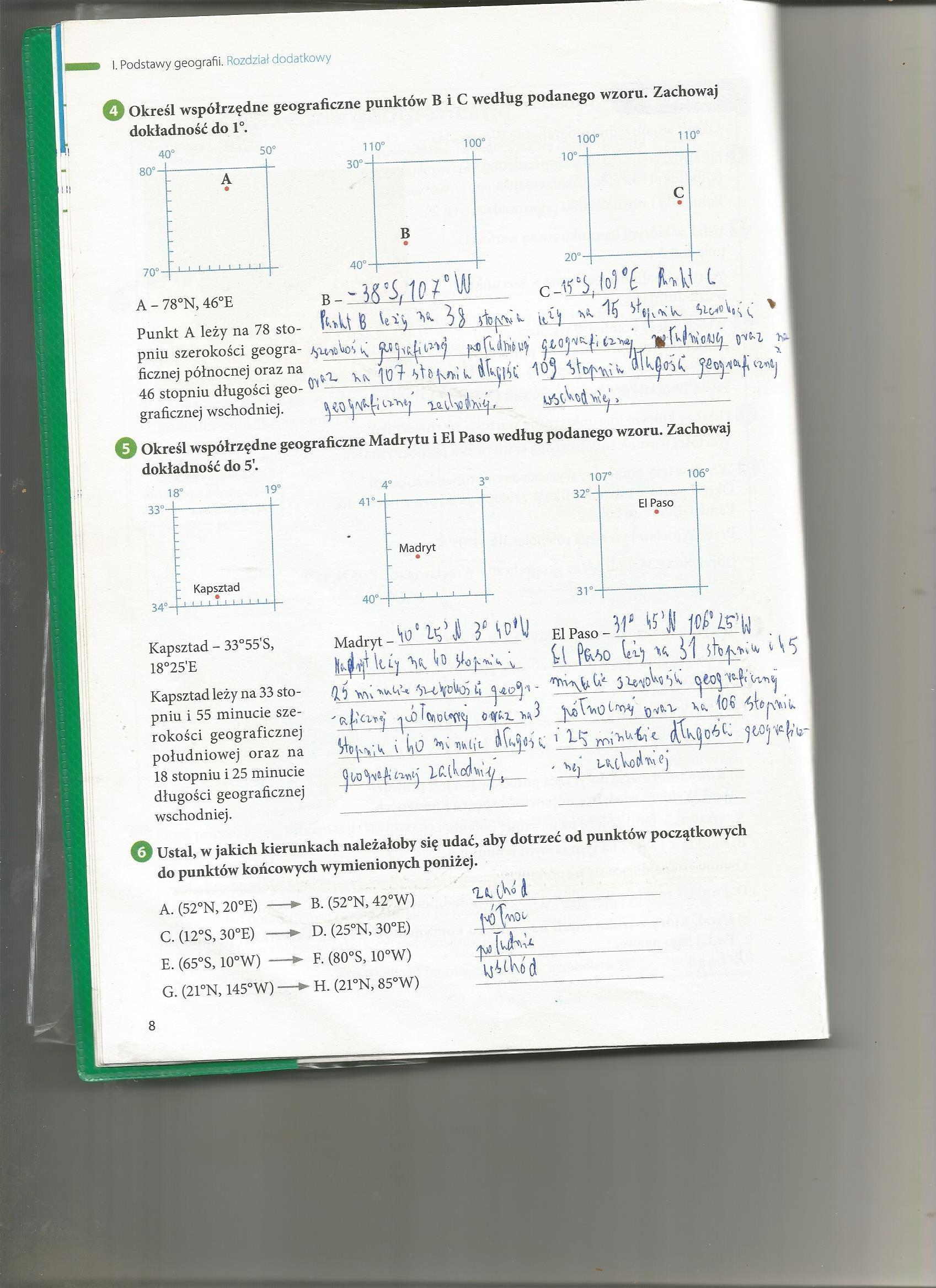 Współrzędne Geograficzne Test Klasa 6