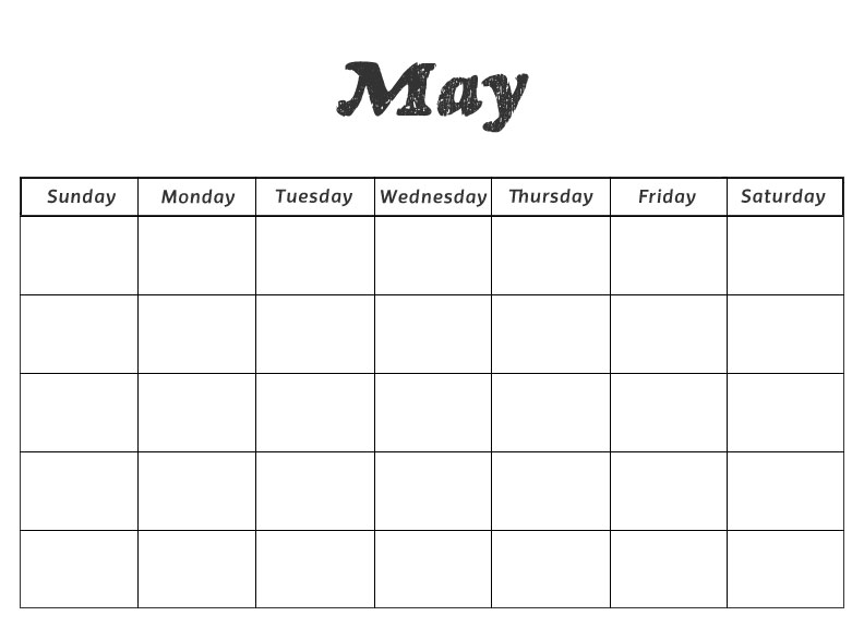 Month Of May Printable Calendar Printable Word Searches