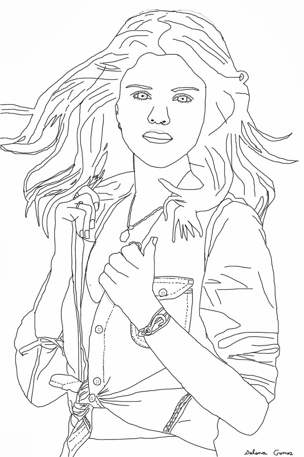 44 Free Printable Selena Gomez Coloring Pages Francescaelodie