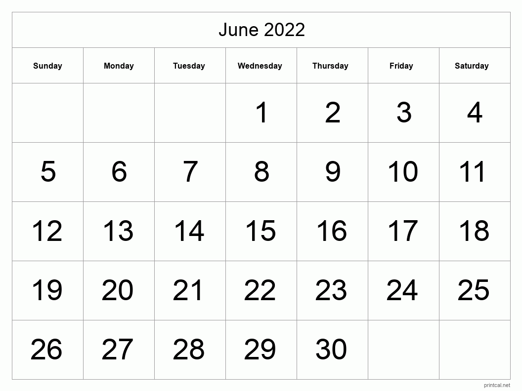 Printable June 2022 Calendar Printable Word Searches