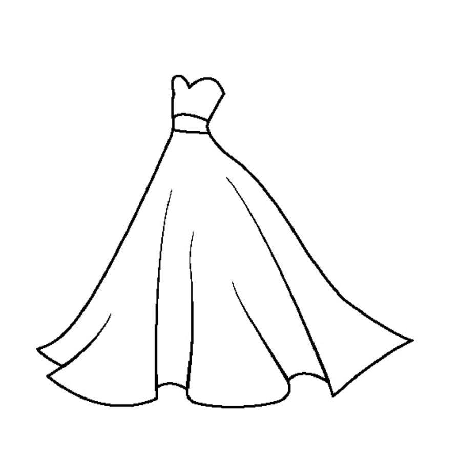 Dibujo De Vestido Para Colorear Dibujos Para Colorear