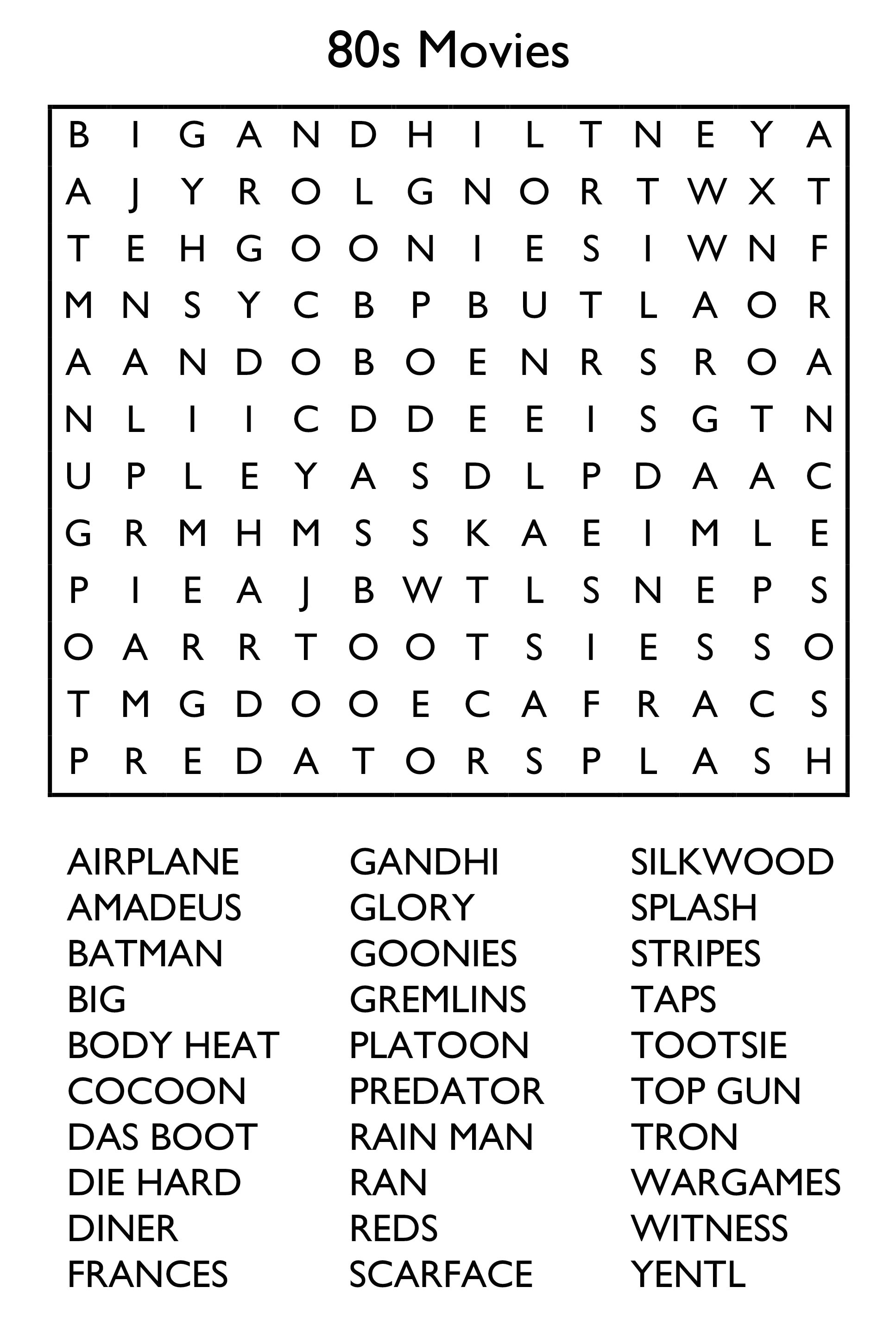 Large Print Word Searches For Seniors Printable Printable Word Searches