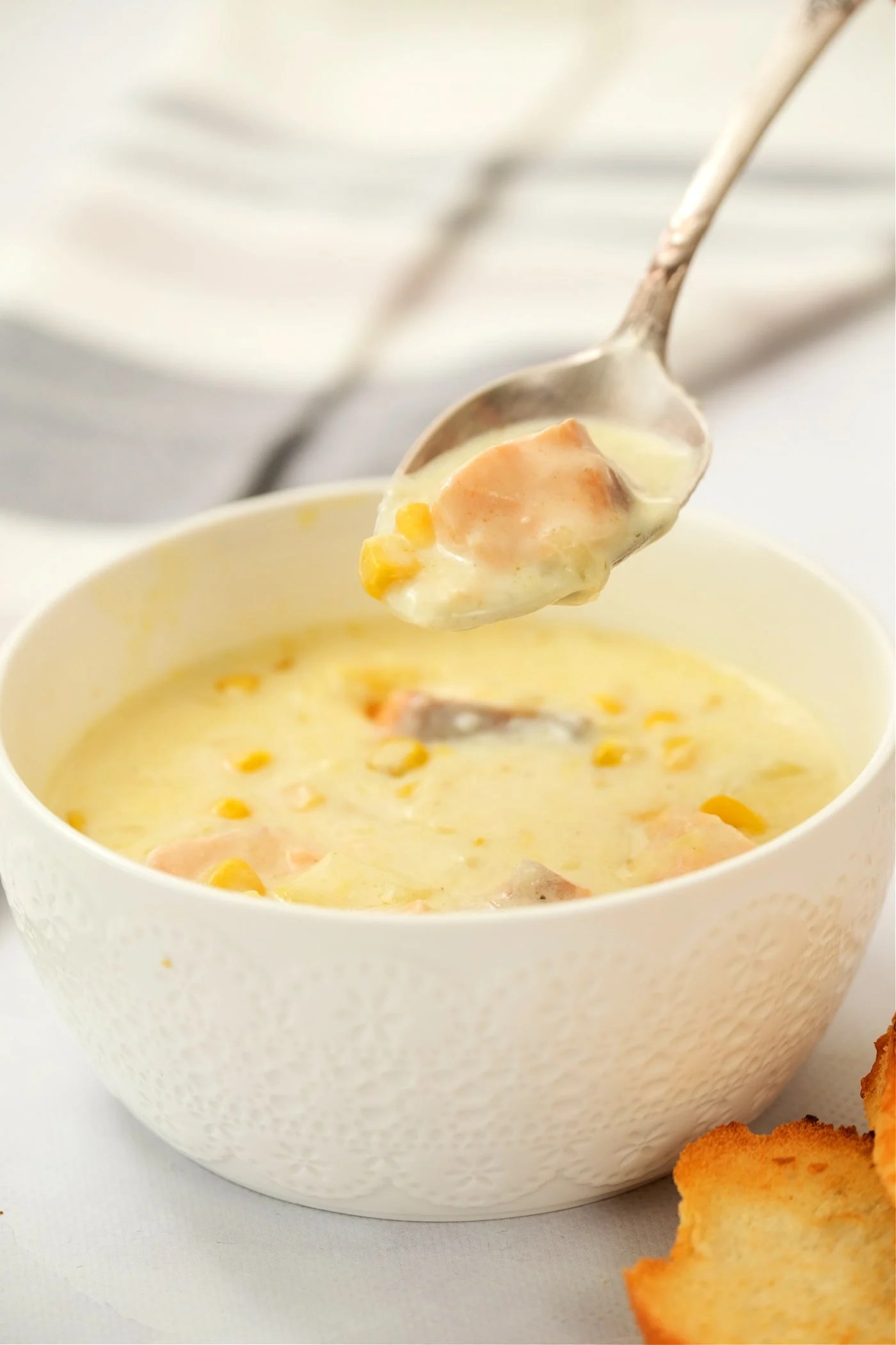 Corn Salmon Chowder Recipe Reluctant Entertainer