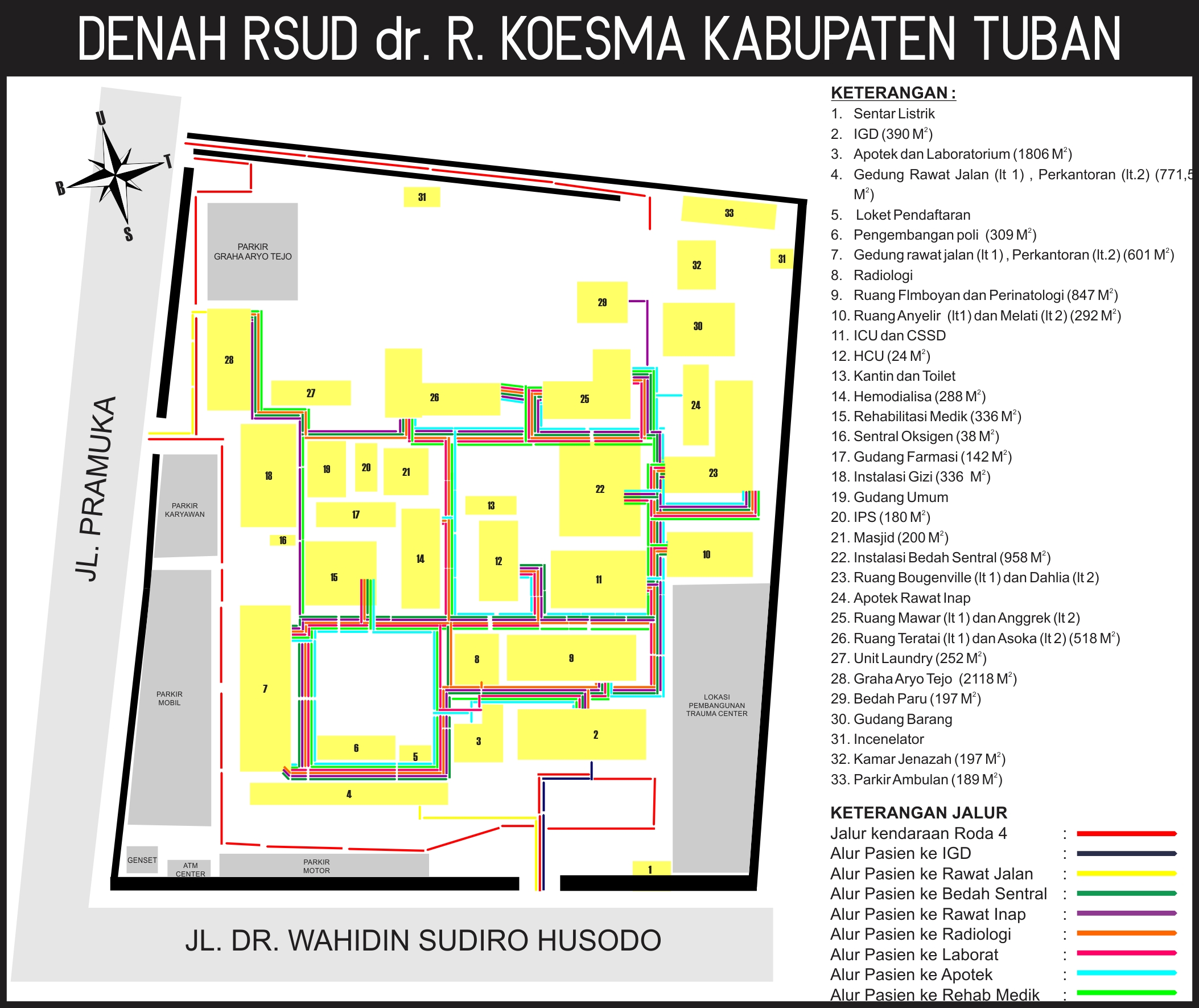 Denah Ruang Rawat Inap Rumah Sakit Terupdate Denahom