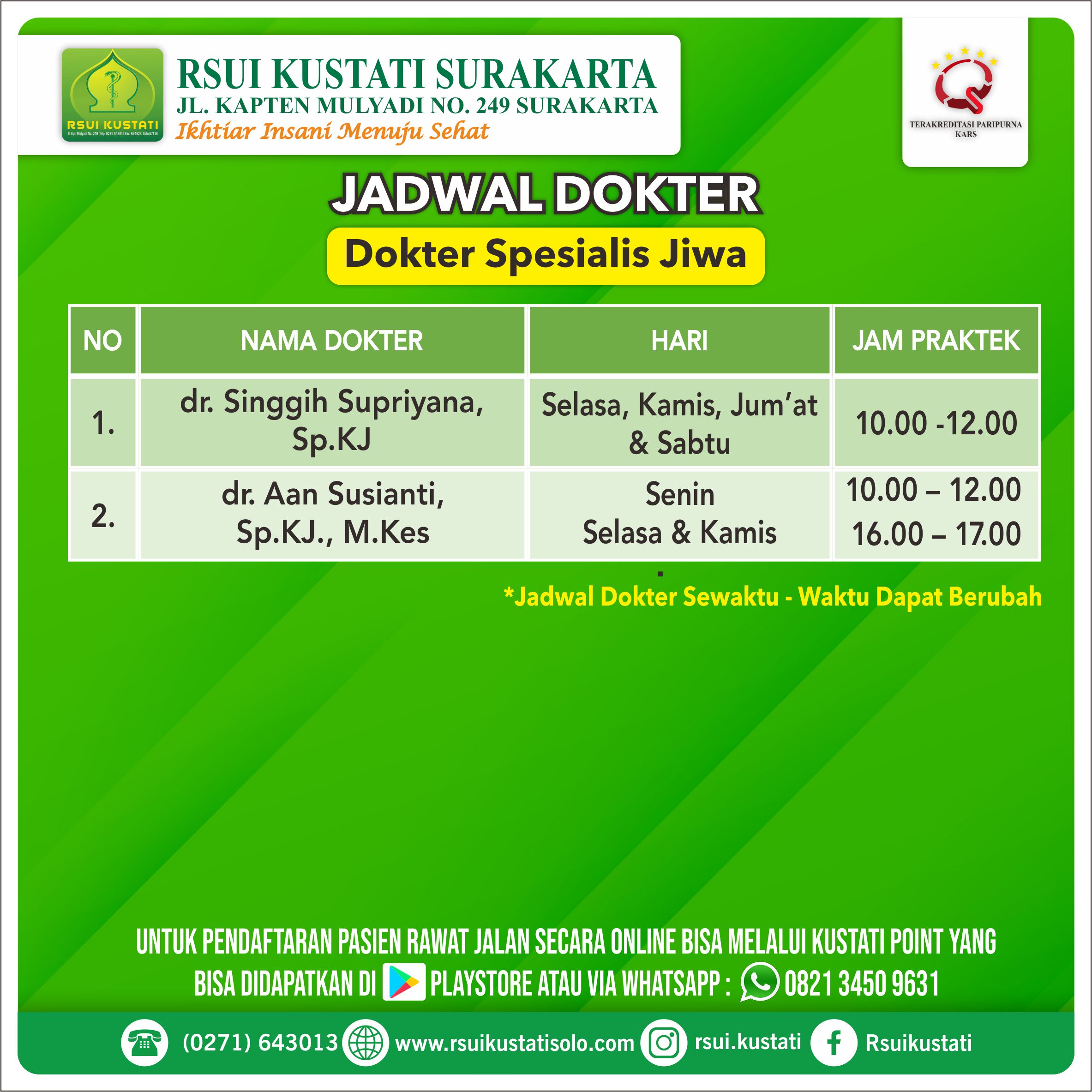 Jadwal Praktek Dokter Ypk Mandiri At Praktek Dokter