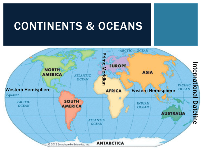 The Best World Map With Continents Oceans And Equator And Prime