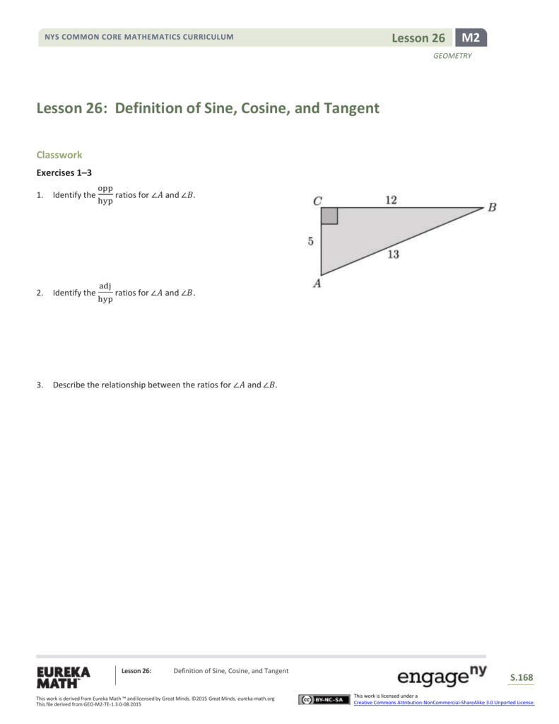 Sine Cosine Tangent Practice Worksheets