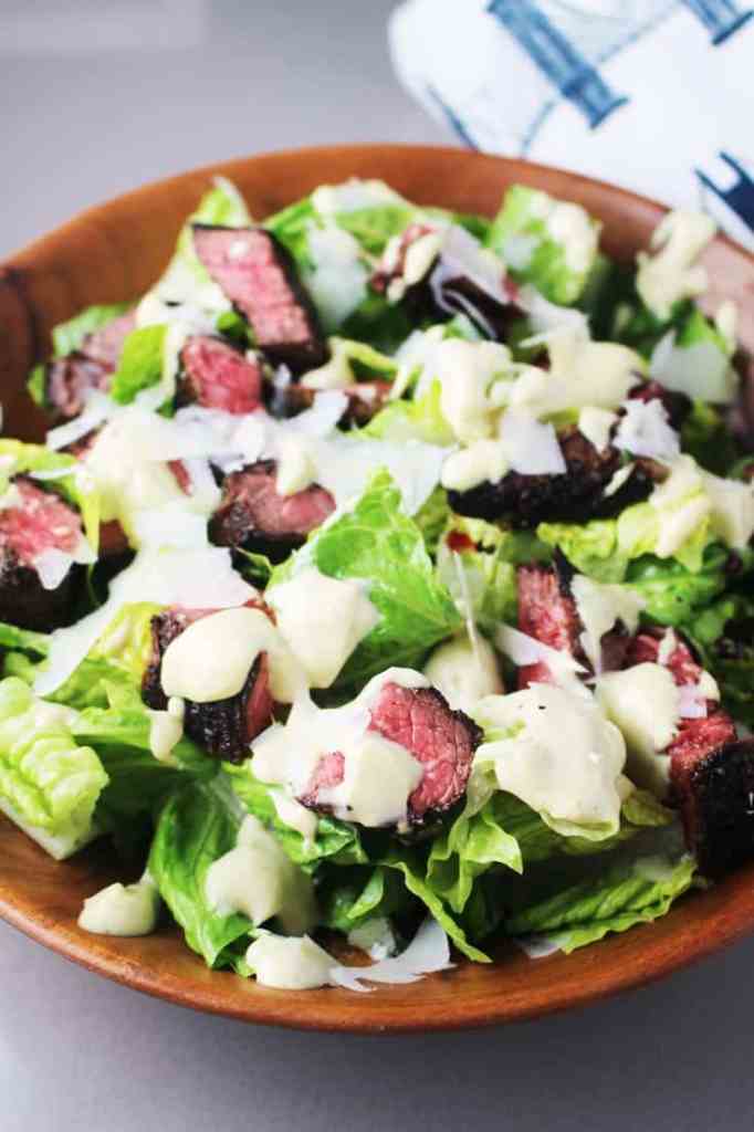 Caesar Salad Recipe With Steak Our Happy Mess