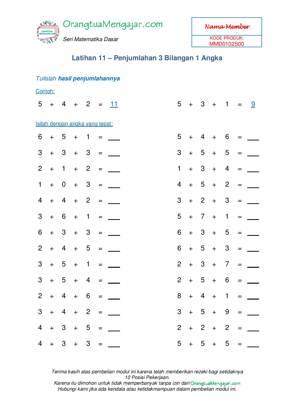 Contoh Soal Matematika Kelas 1 Sd Semester 2 Homecare24