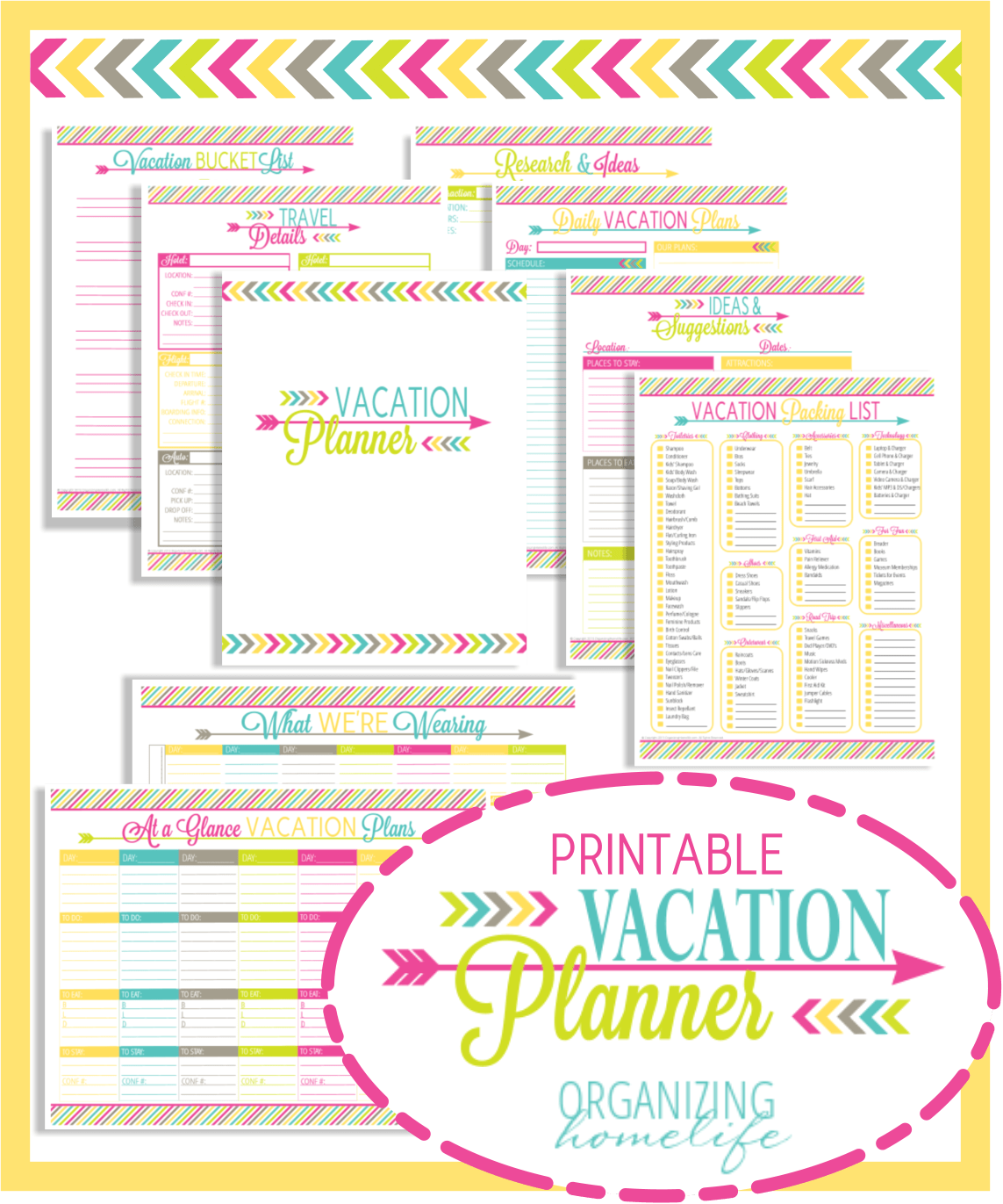 Printable Vacation Planner Printable Word Searches