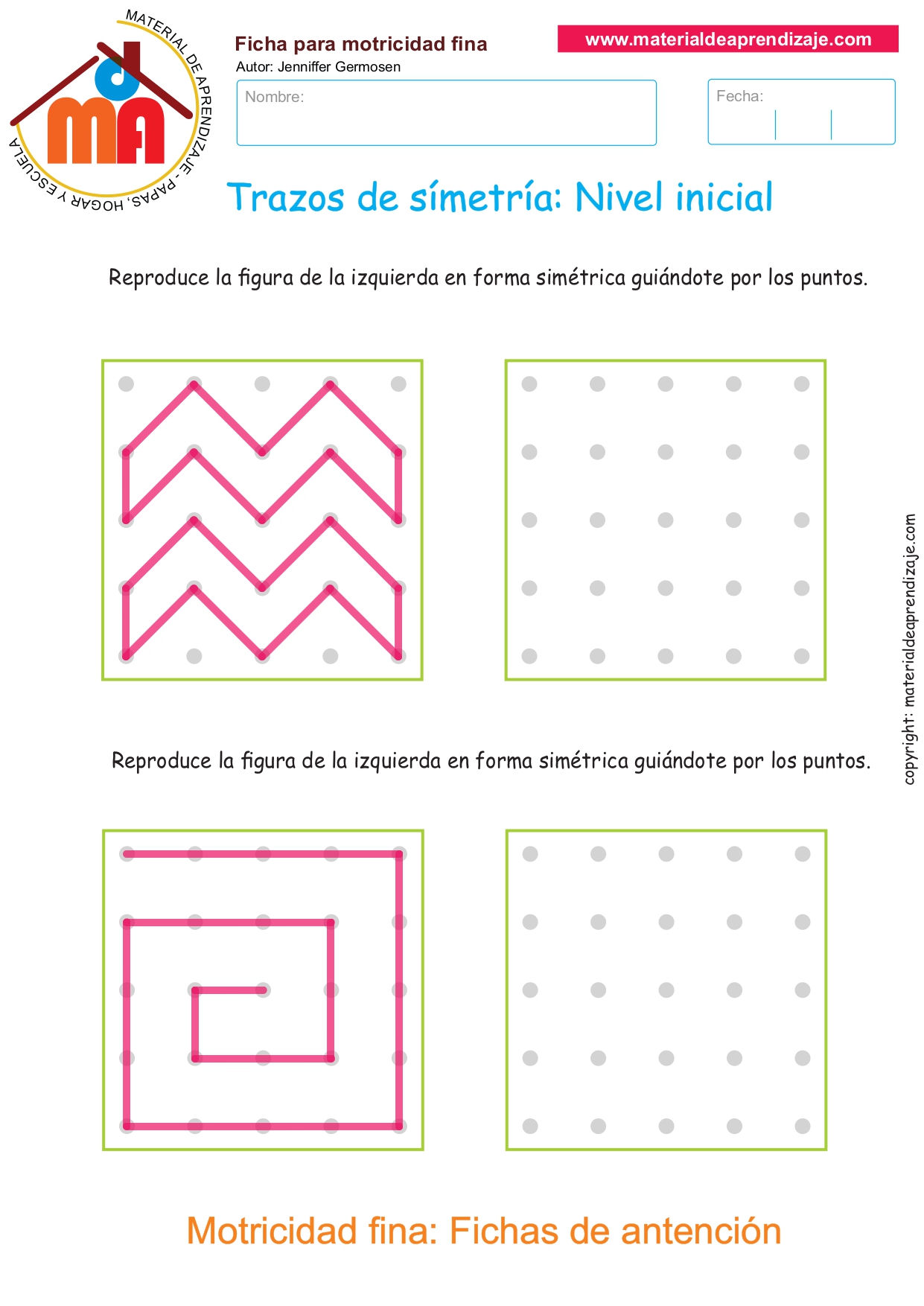 Trazos De Simetría Inicial Completopage 0012 Orientación Andújar