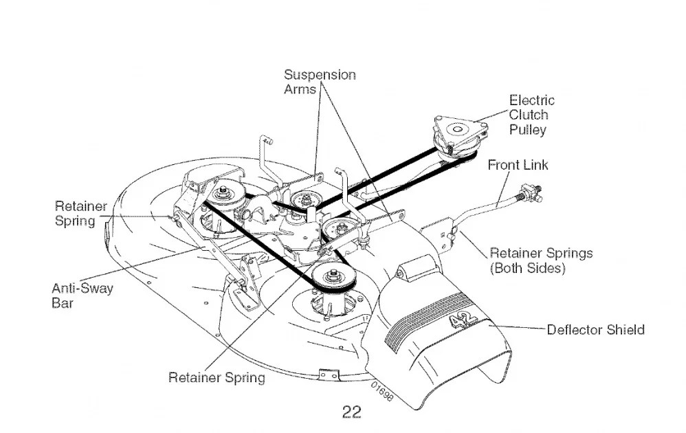 Craftsman 42 Mower Deck Belt Diagram Green Lab