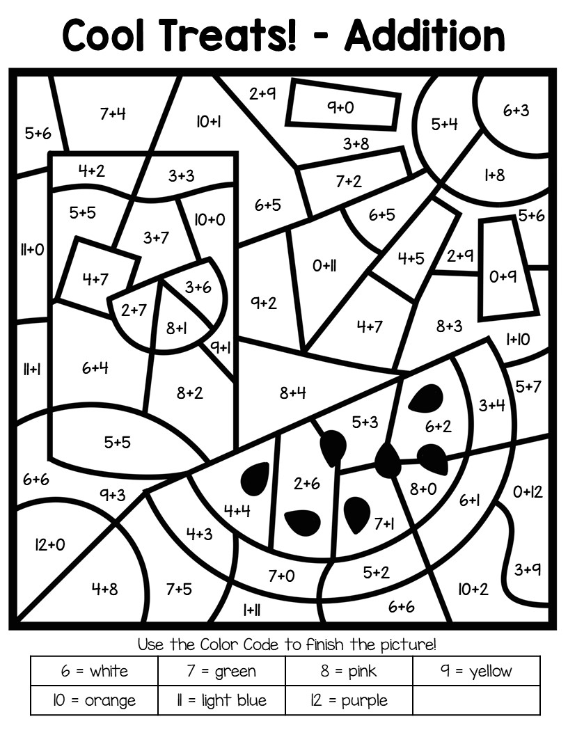 Math Color By Number Printable Printable Calendars At A Glance