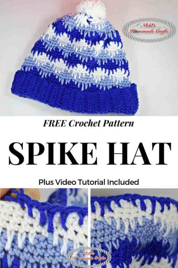 Spike Stitch Crochet Hat Free Pattern Nickis Homemade Crafts