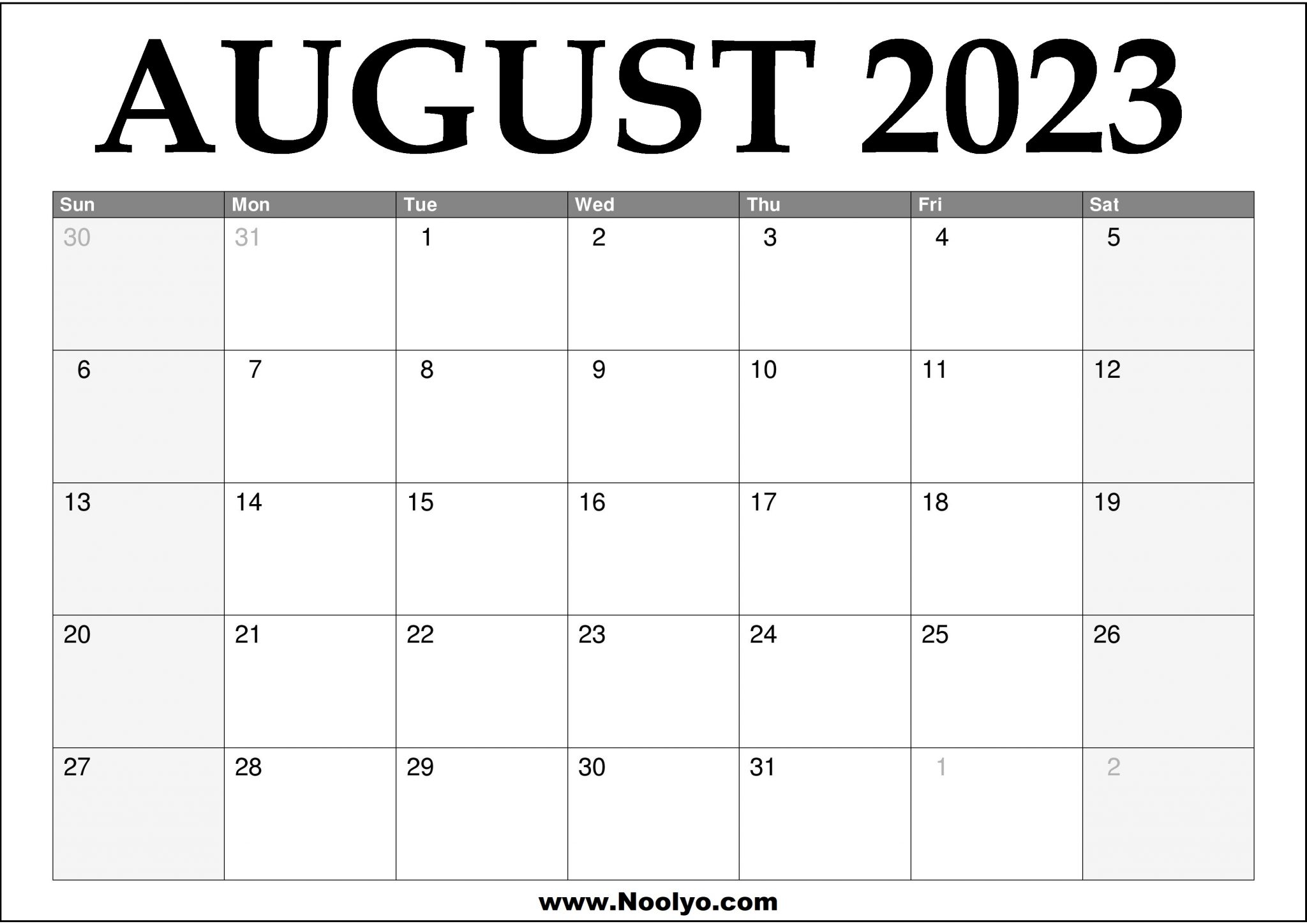 August Editable Calendar Printable Word Searches