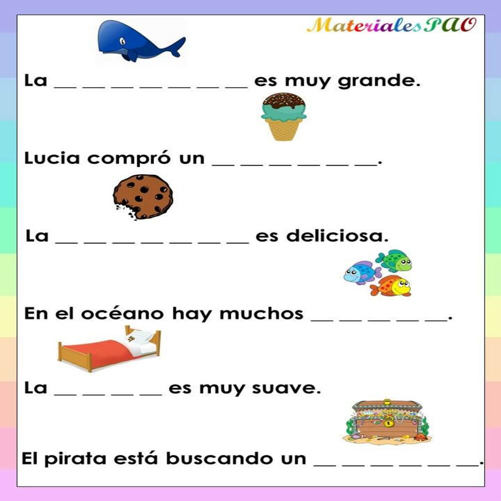 Lectoescritura Frases Con Pictogramas