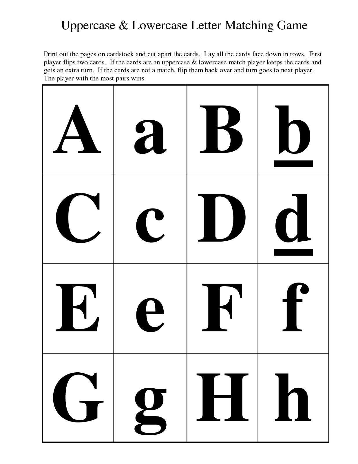 Printable Upper And Lower Case Letters Printable Word Searches