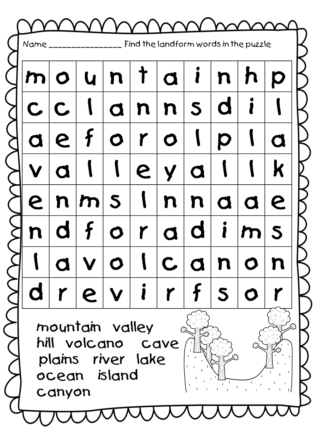 Easy Word Search Puzzles Printable