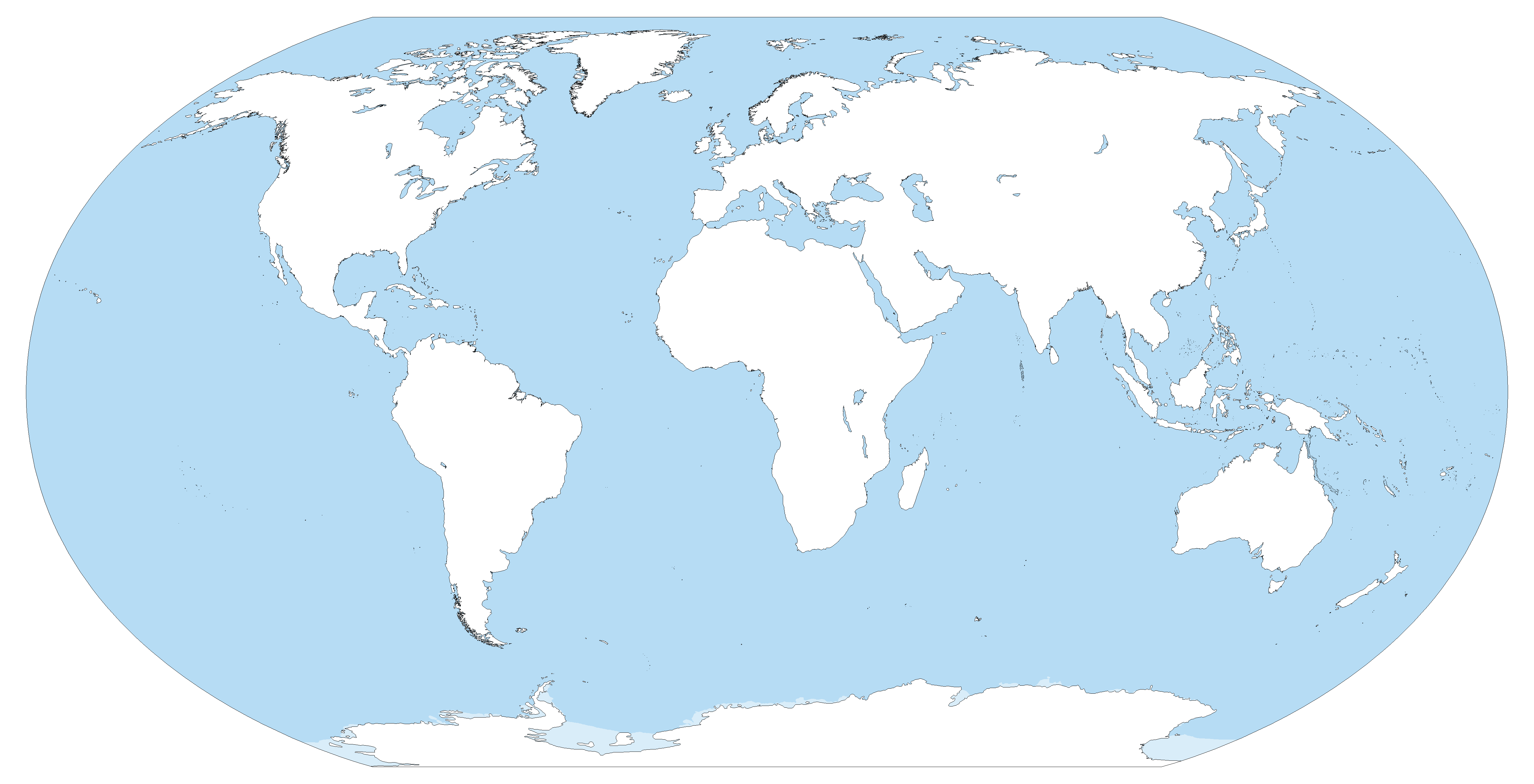 Blank Map Of The World With Country Borders District Of Columbia