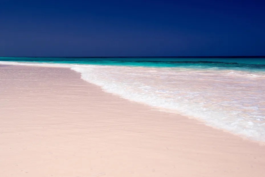 Hopetaft Beach With Pink Sand In Florida