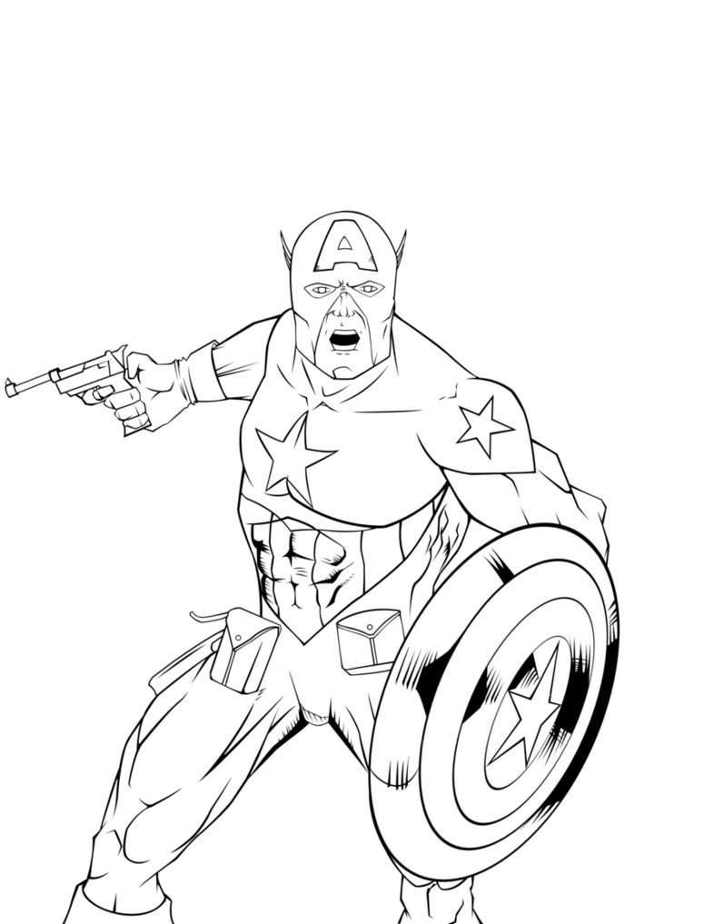 Printable Captain America Coloring Pages